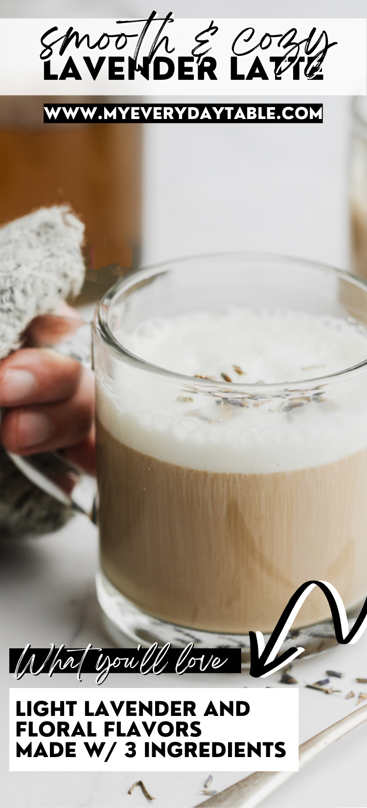 EASY Lavender Latte Recipe at Home - Made with just 3 ingredients!