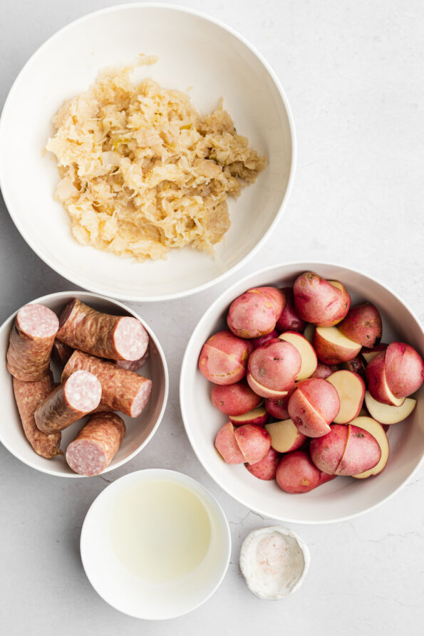 Sheet Pan Cooked Kielbasa and Sauerkraut Recipe
