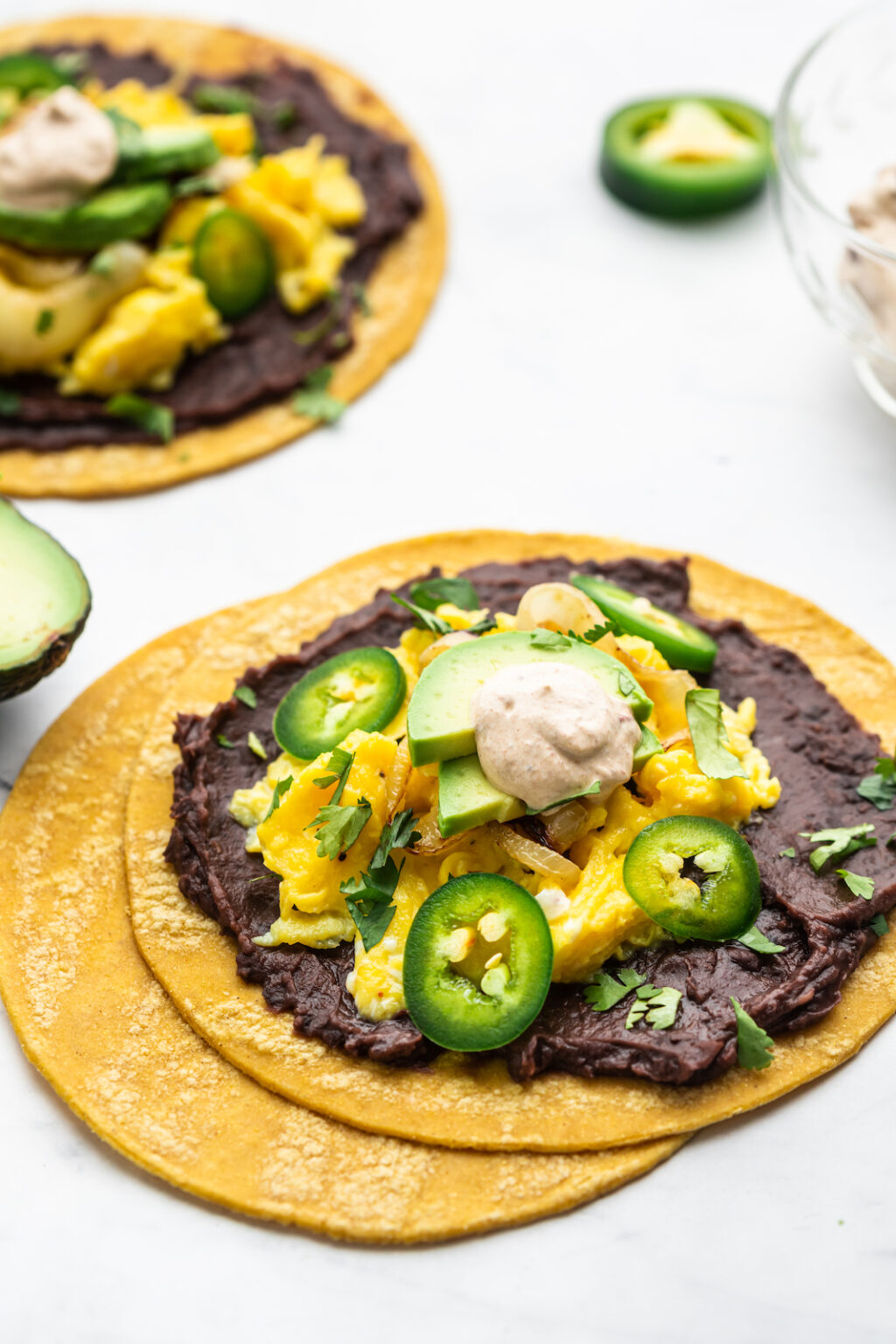 Easy Breakfast Tacos Recipe with Chipotle Sour Cream