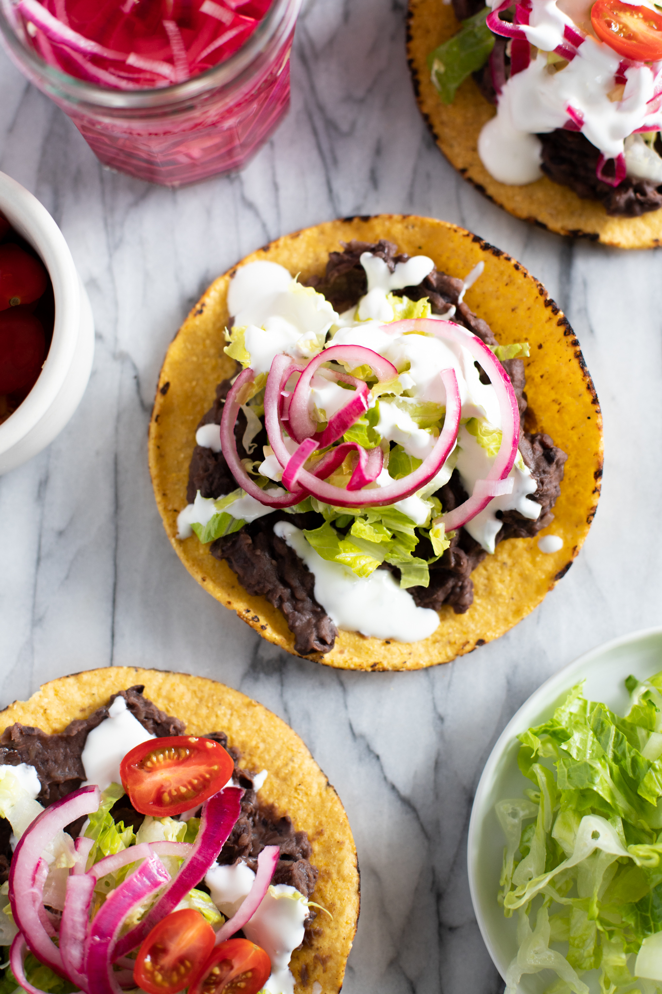 Easy Black Bean Tostadas - Just 10 Minutes Prep! (VIDEO)